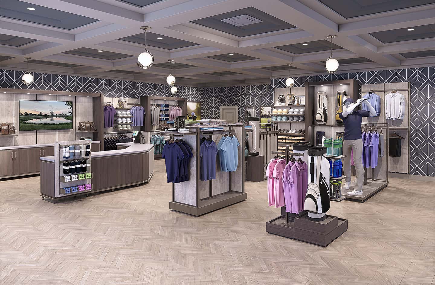 Golf Clubhouse Store - OPTO International - Modular & Custom Retail ...