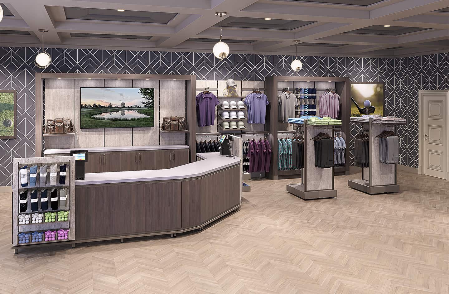 Golf Clubhouse Store - OPTO International - Modular & Custom Retail ...
