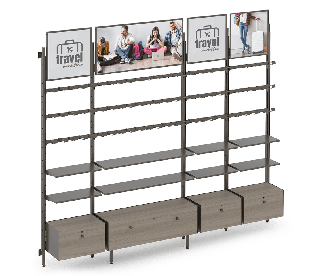 Edge Collection Post Wall System - OPTO International - Modular Retail ...