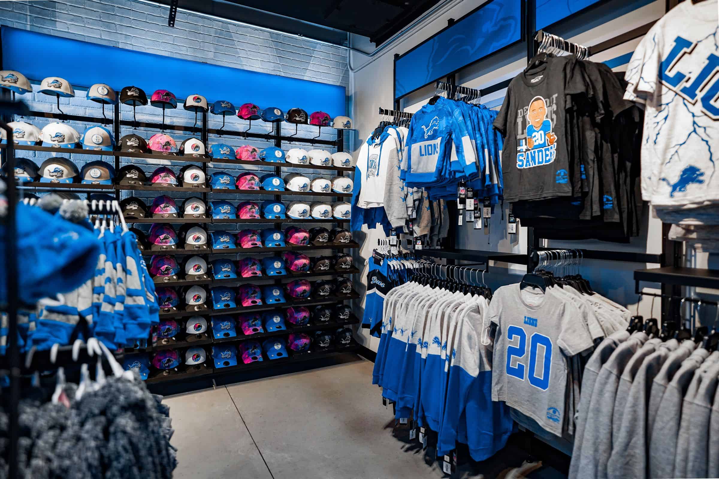 Detroit Lions Team Store - OPTO International - Modular & Custom Retail ...