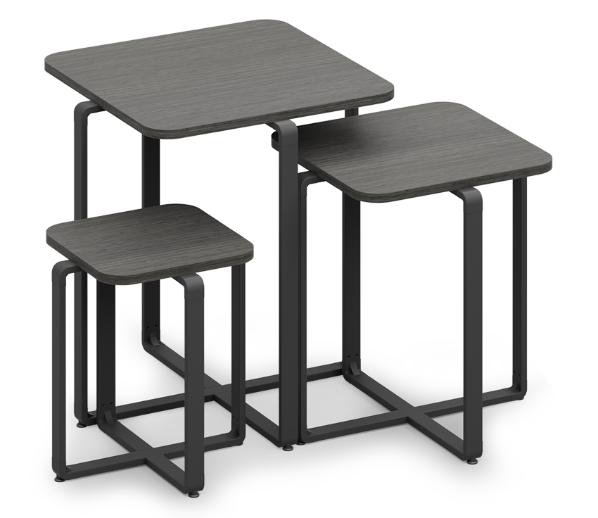 Reveal Collection Soft Square Table Set - OPTO International - Modular ...