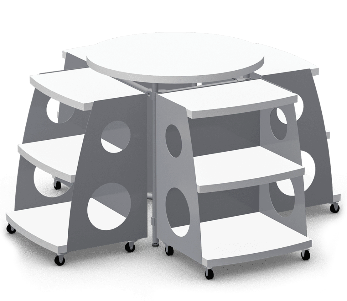 Classic Collection Round Table with Curved Cubbies - OPTO International ...