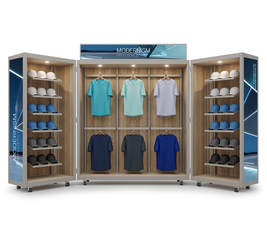 Mobile Clamshell Double-Hinge, 5-Module Kiosk - OPTO International ...